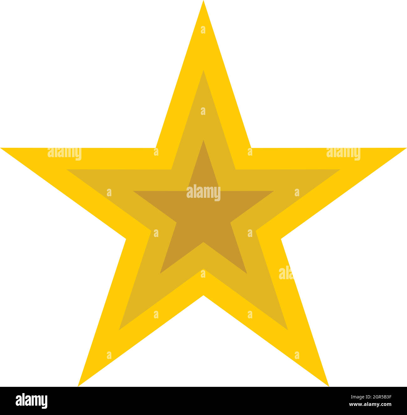 Golden star icon, flat style Stock Vector Image & Art - Alamy