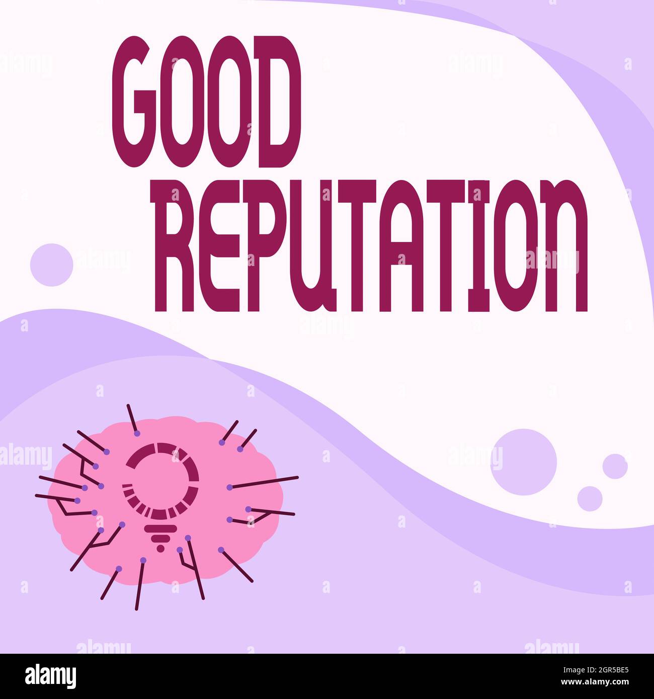 Inspiration showing sign Good Reputation. Business overview customer ...