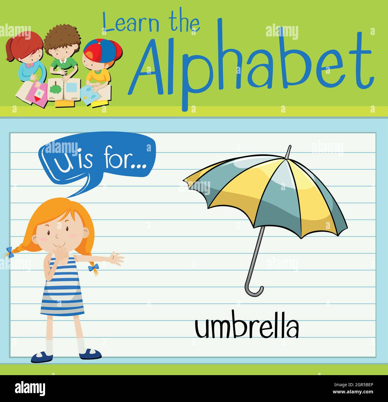 Flashcard letter U is for umbrella Stock Vector Image & Art - Alamy