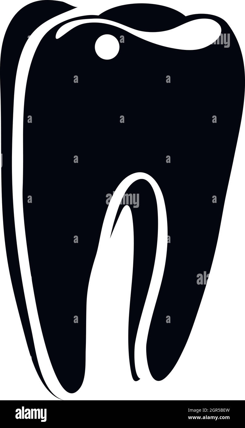 Tooth icon in simple style Stock Vector Image & Art - Alamy