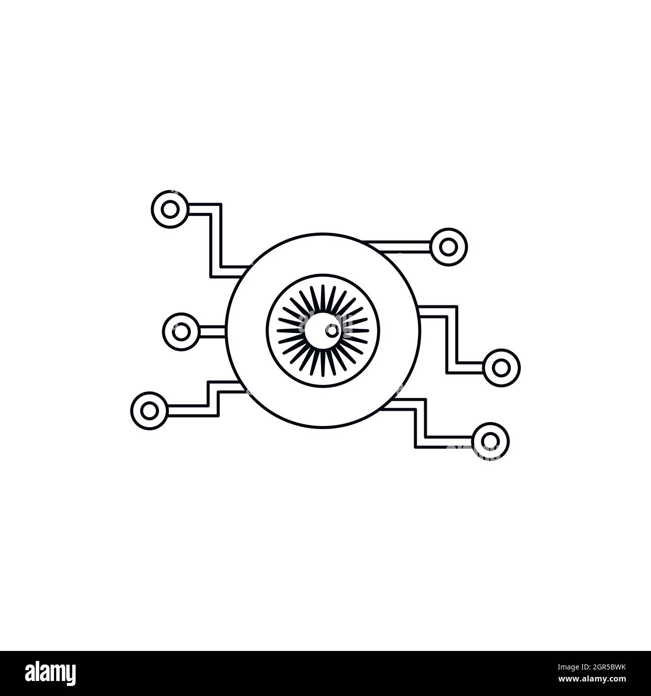 Cyber eye symbol icon, outline style Stock Vector Image & Art - Alamy