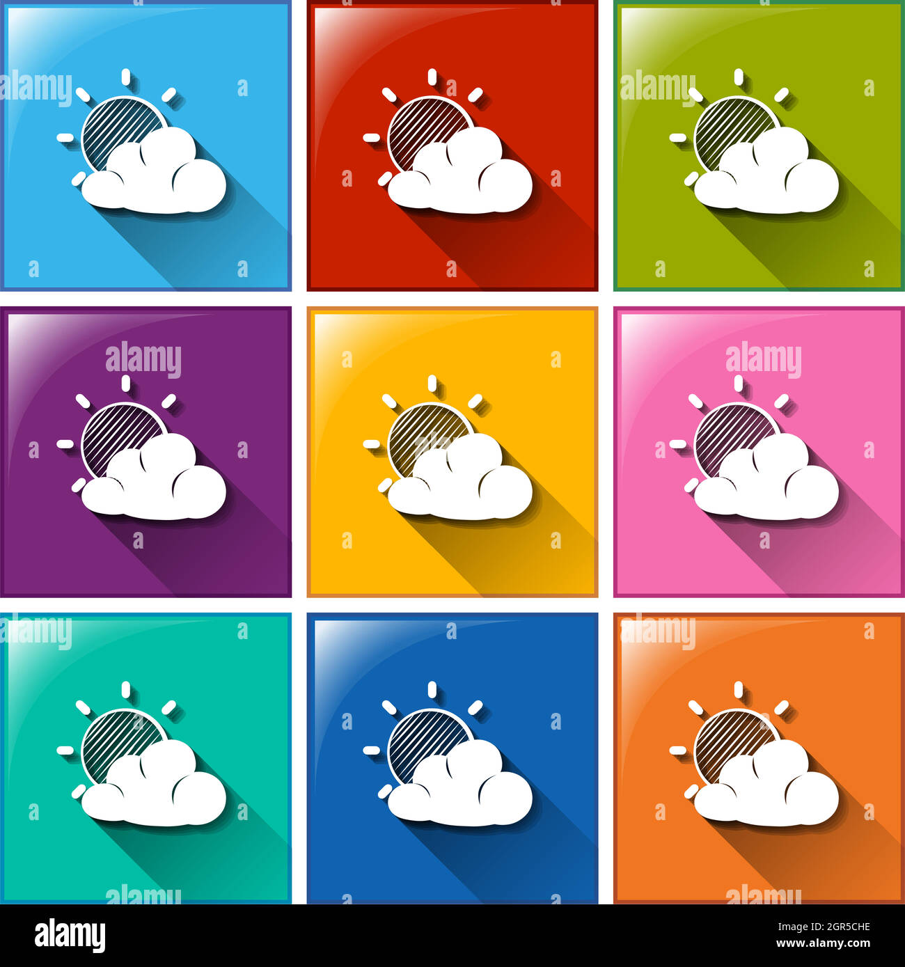 Weather forecast icons hi-res stock photography and images - Alamy