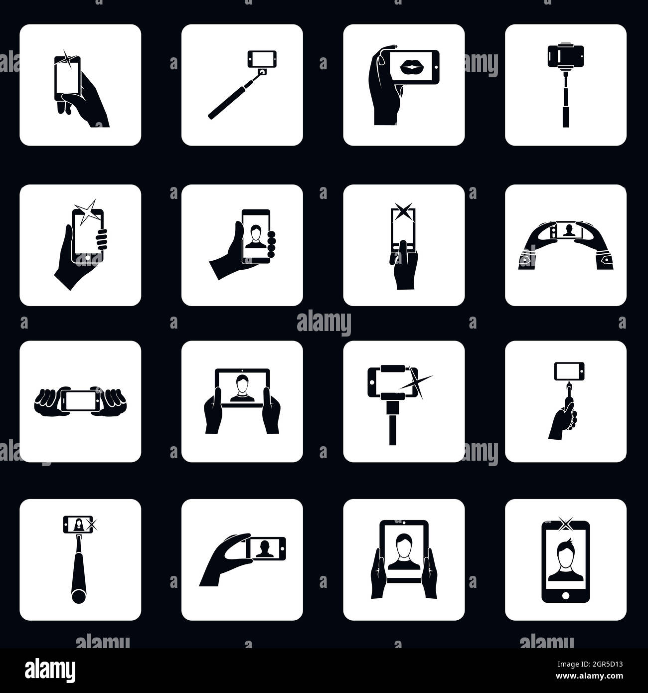 Telephone icons set simple Stock Vector Images - Alamy