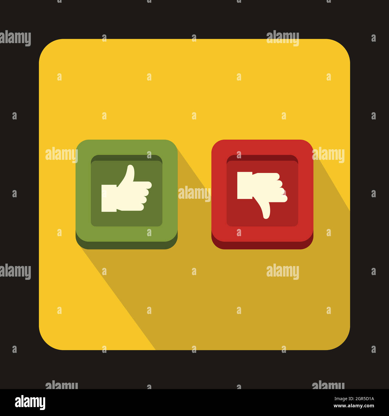 Green thumbs up red thumbs hi-res stock photography and images - Alamy