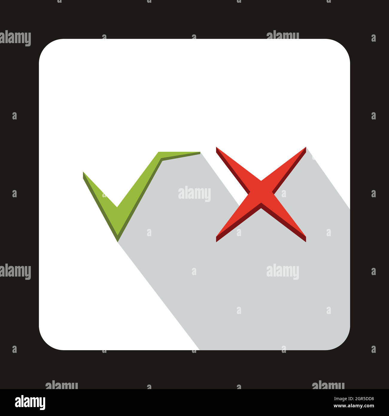 Flat tick icon Stock Vector Images - Alamy