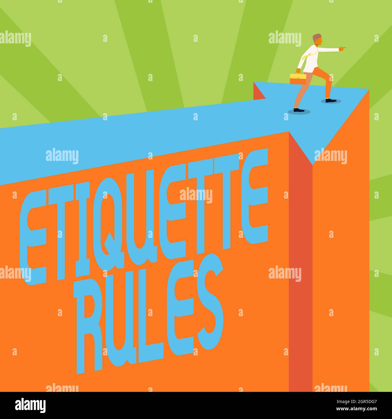 Text sign showing Etiquette Rules. Business idea customs that control ...