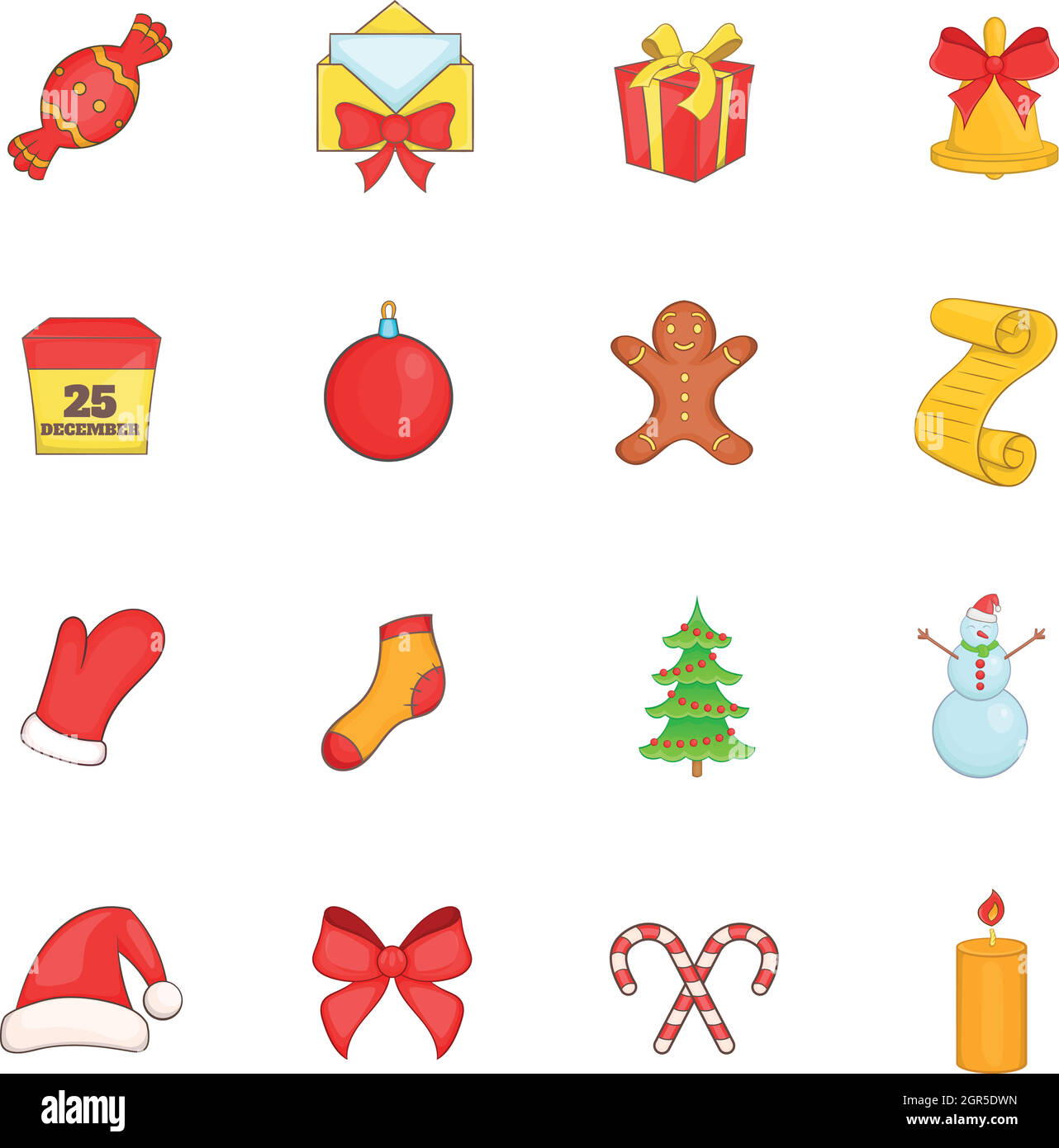 Xmas wreath in cartoon Cut Out Stock Images & Pictures - Alamy