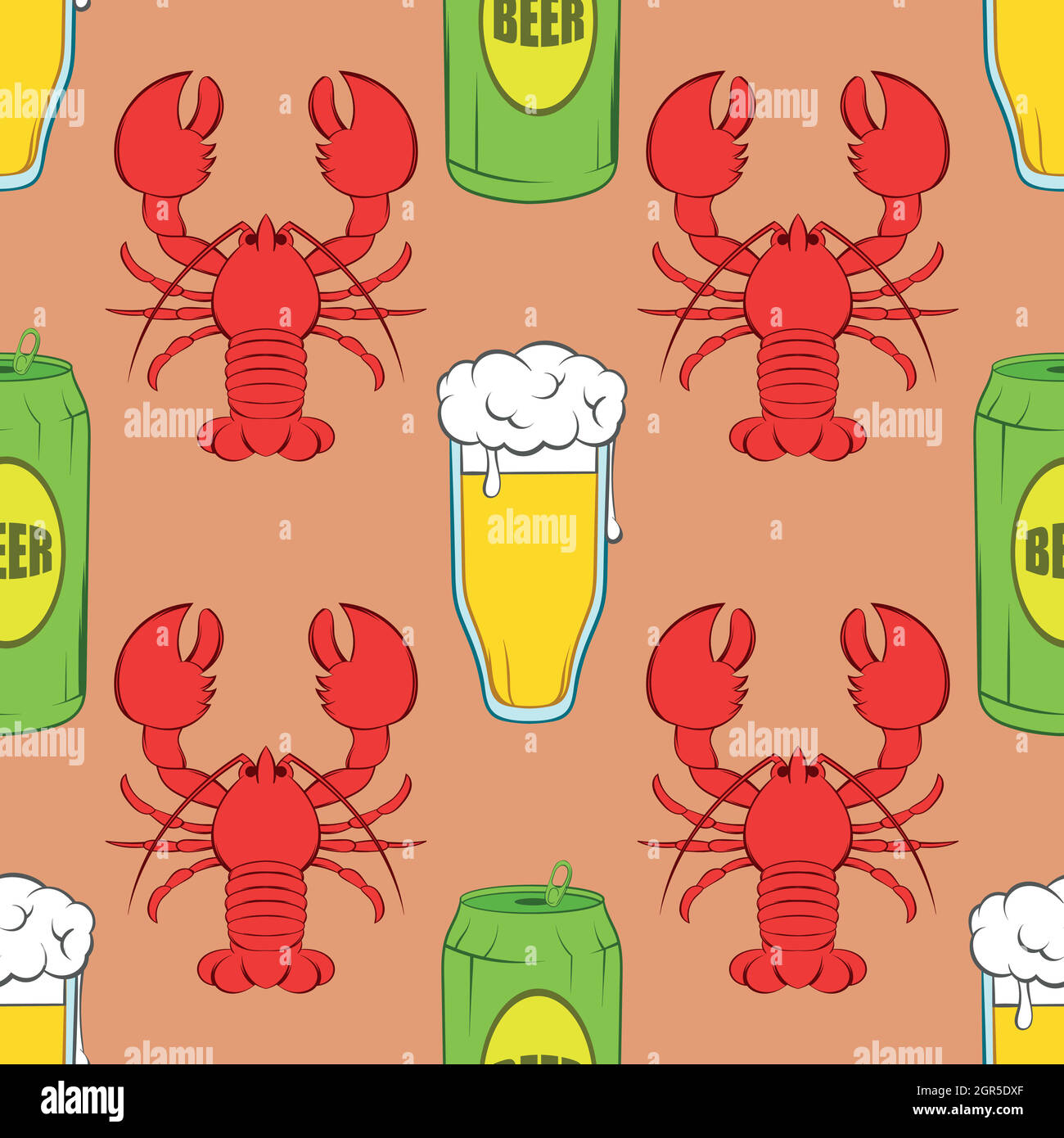 Beer seamless pattern Stock Vector Image & Art - Alamy