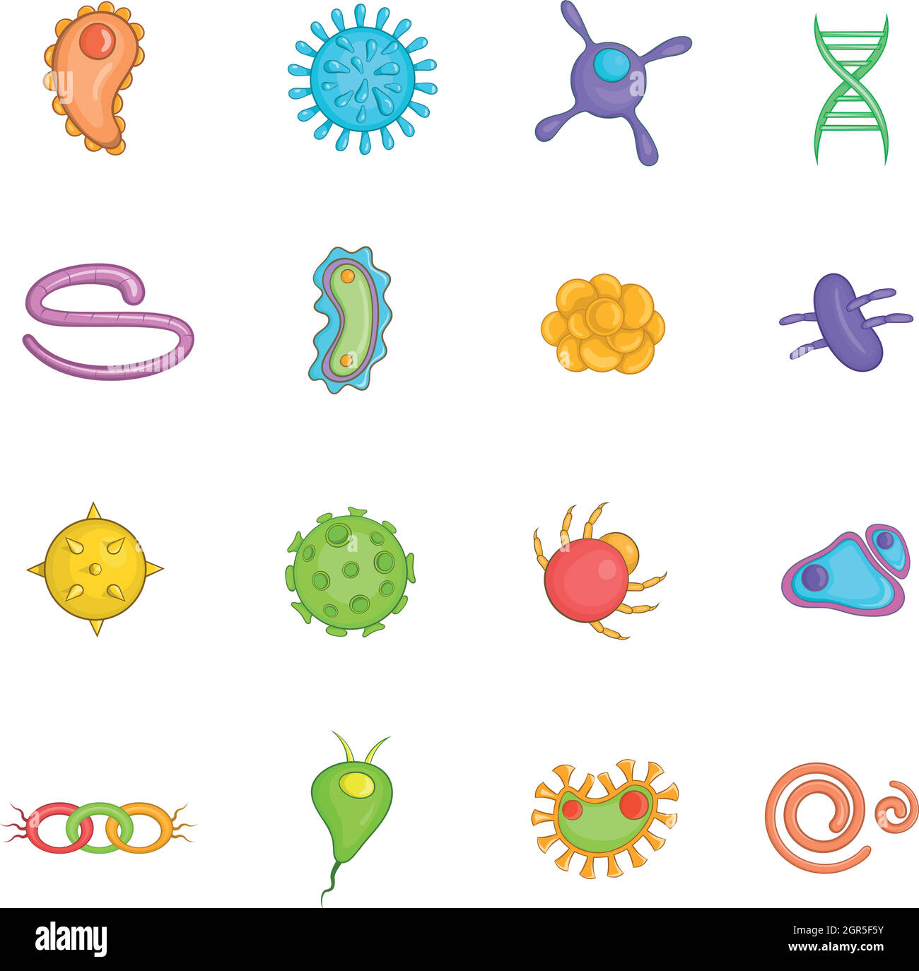 Virus icons set black Cut Out Stock Images & Pictures - Alamy
