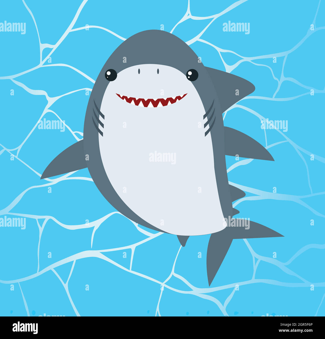 Cute Shark on Water Background Stock Vector Image & Art - Alamy