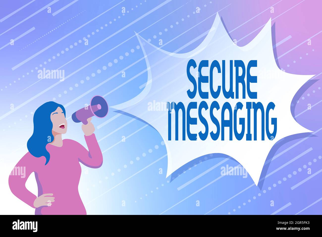 Sign displaying Secure Messaging. Internet Concept protect critical data when sent beyond the ...