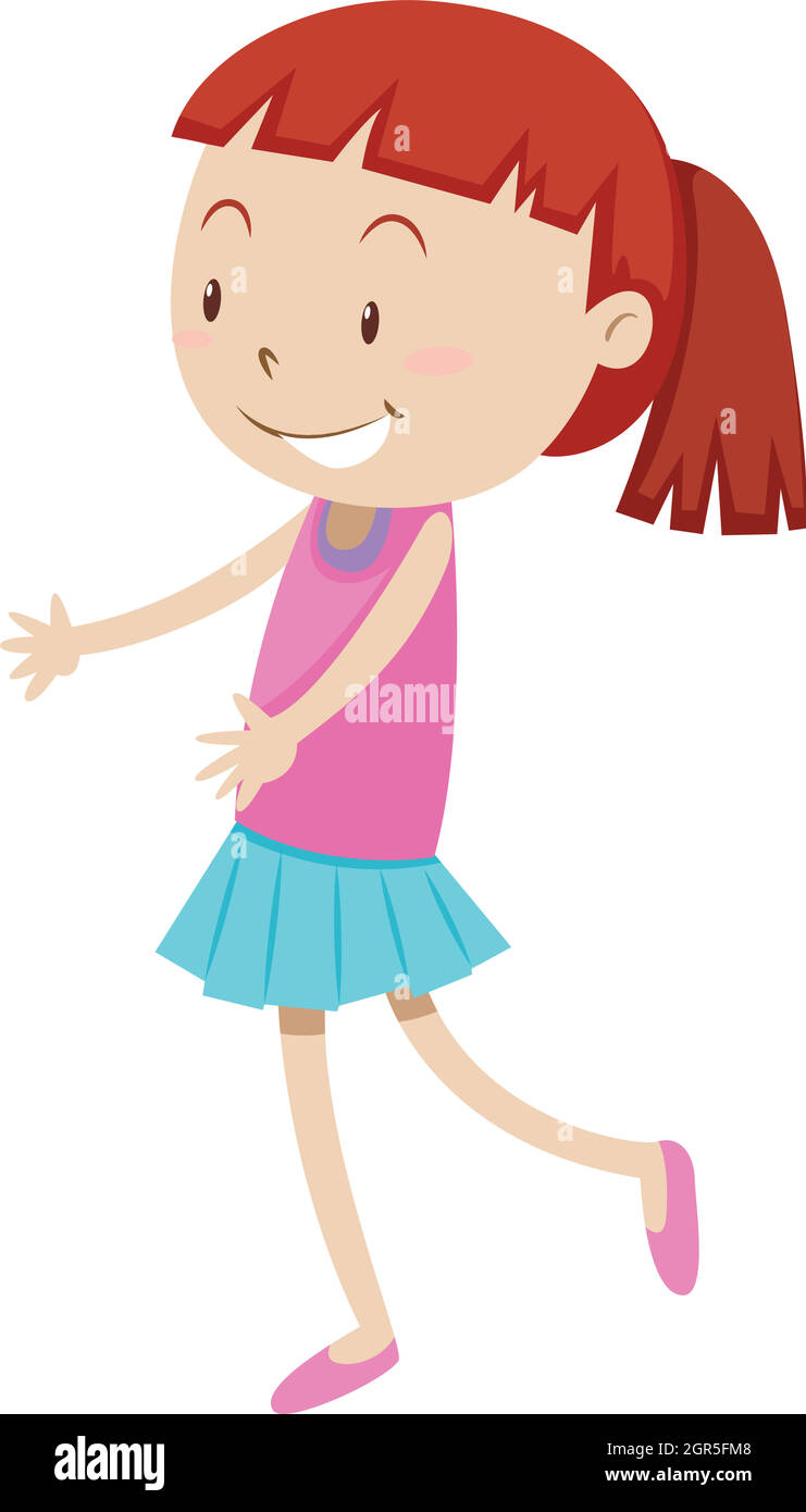 Happy face girl clip art hi-res stock photography and images - Alamy