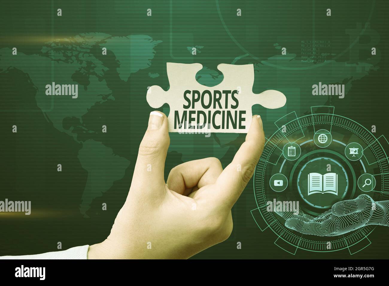 Hand writing sign Sports Medicine. Word Written on treatment and ...
