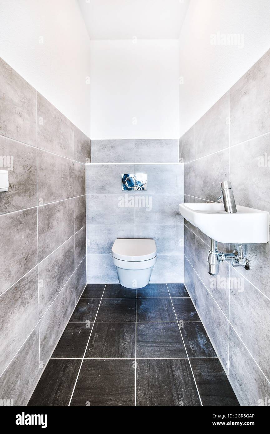 View Of Corridor In Bathroom Stock Photo - Alamy