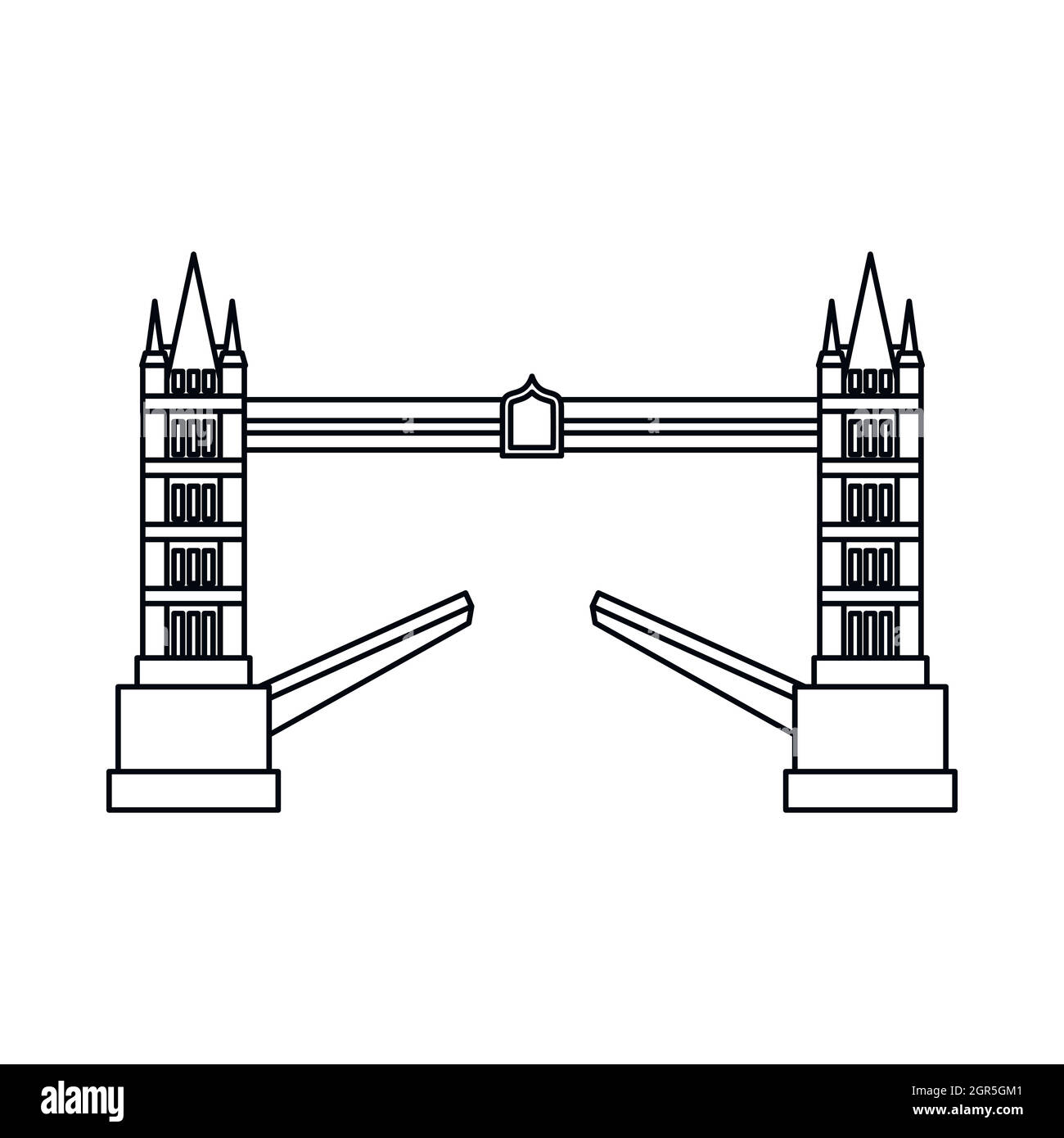 Column line icon outline Cut Out Stock Images & Pictures - Alamy
