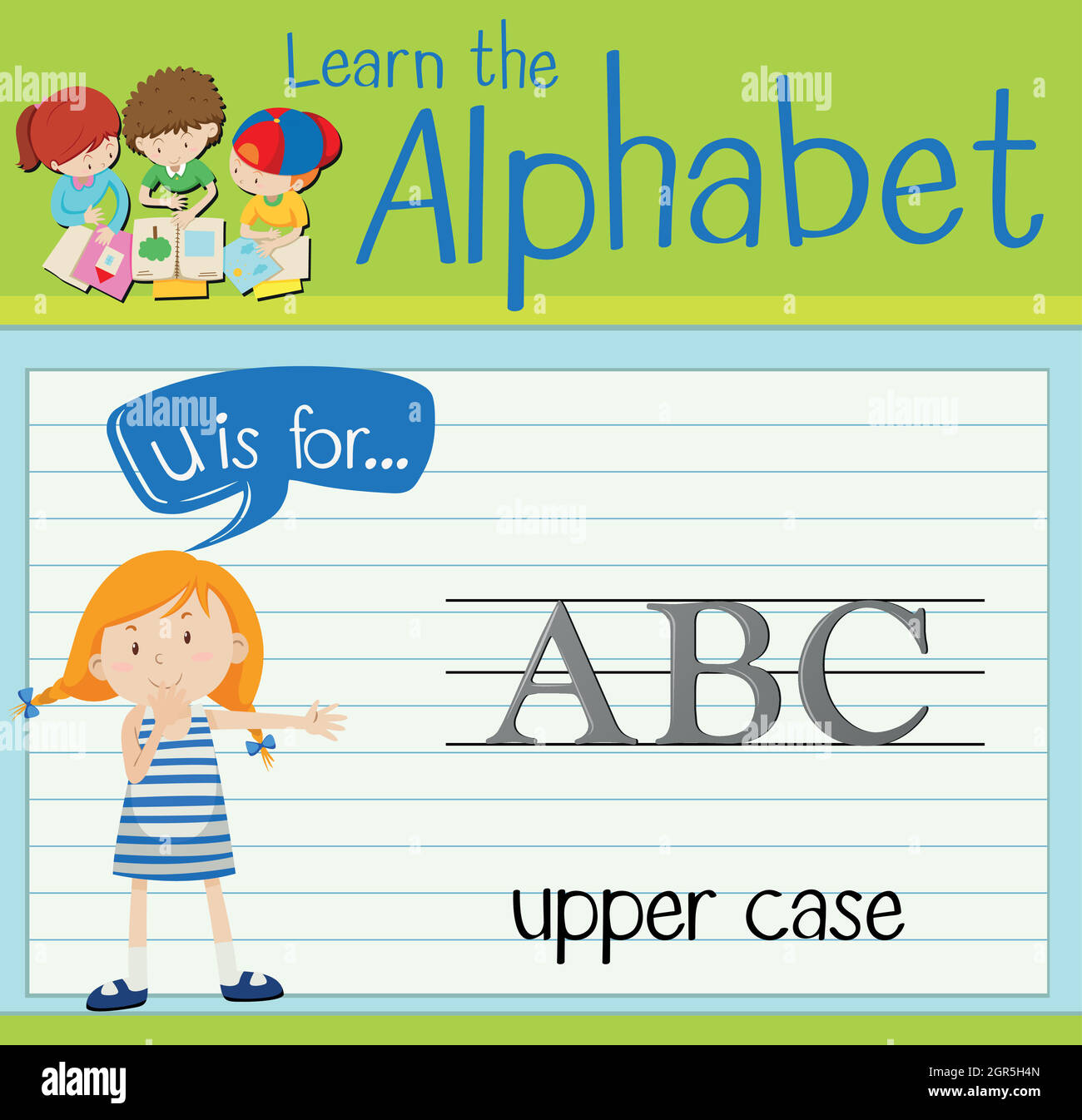 Flashcard alphabet U is for upper case Stock Vector Image & Art - Alamy
