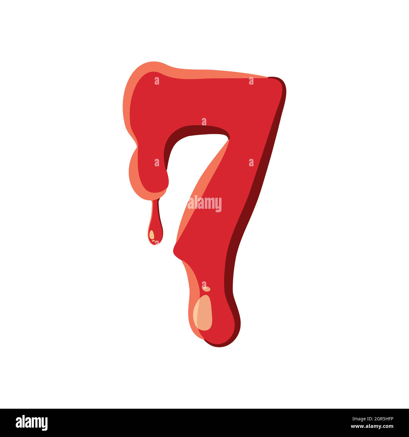 Seven number isolated on white background Stock Vector Image & Art - Alamy