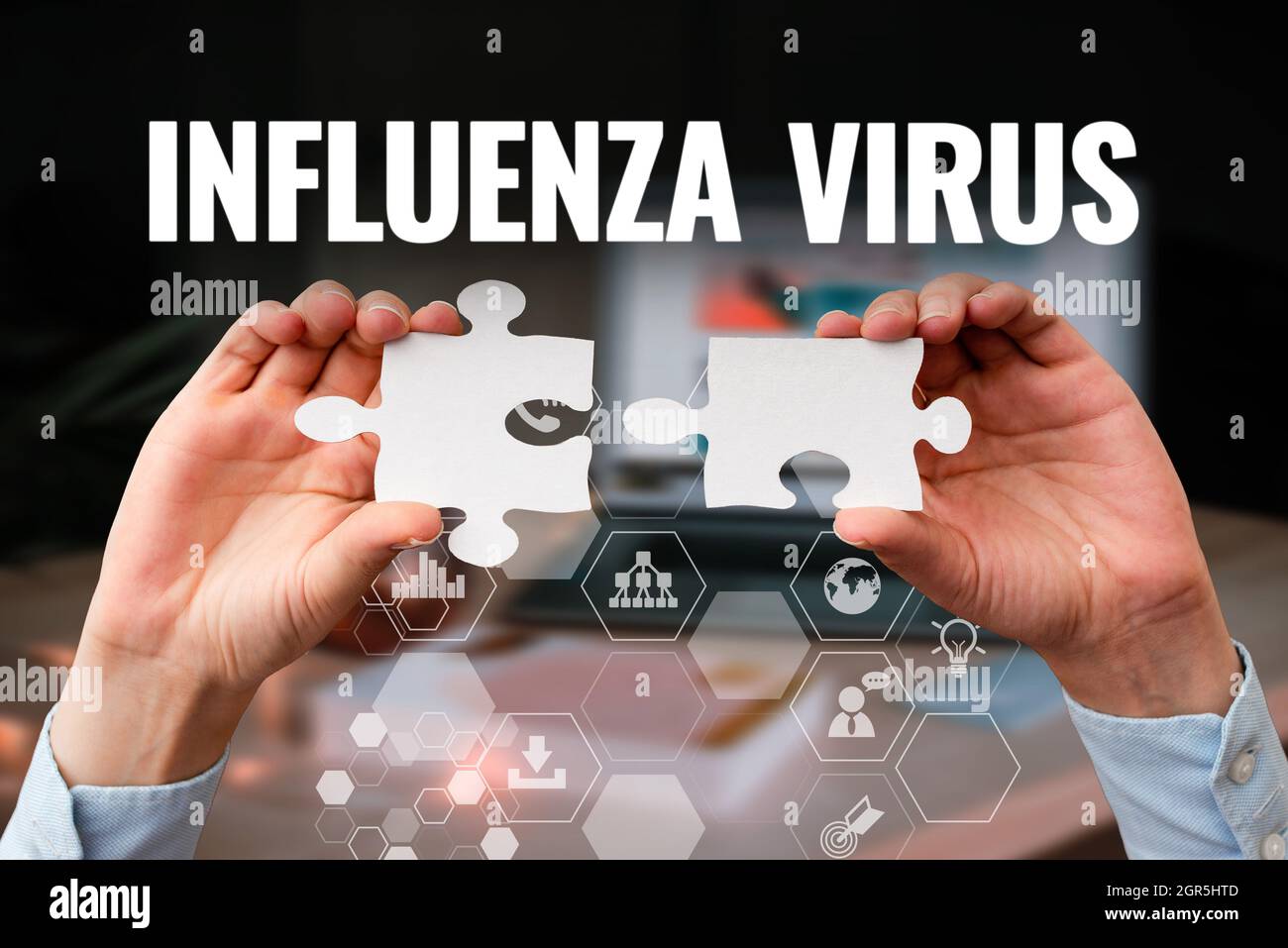 Handwriting text Influenza Virus. Business concept an infectious ...