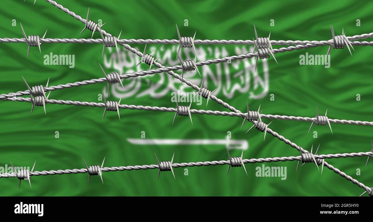 Saudi Arabia flag,military and justice concept Stock Photo - Alamy
