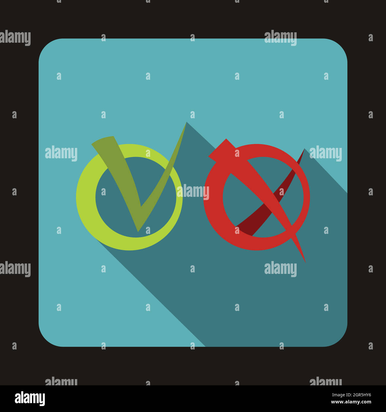 Illustration red green check Stock Vector Images - Alamy