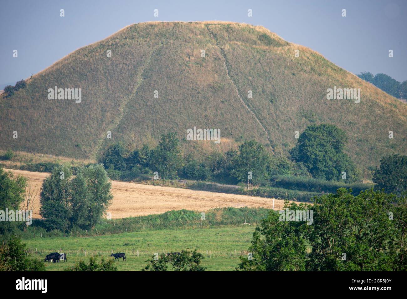 Famous ancient landmark in the countryside of southwest England,a ...