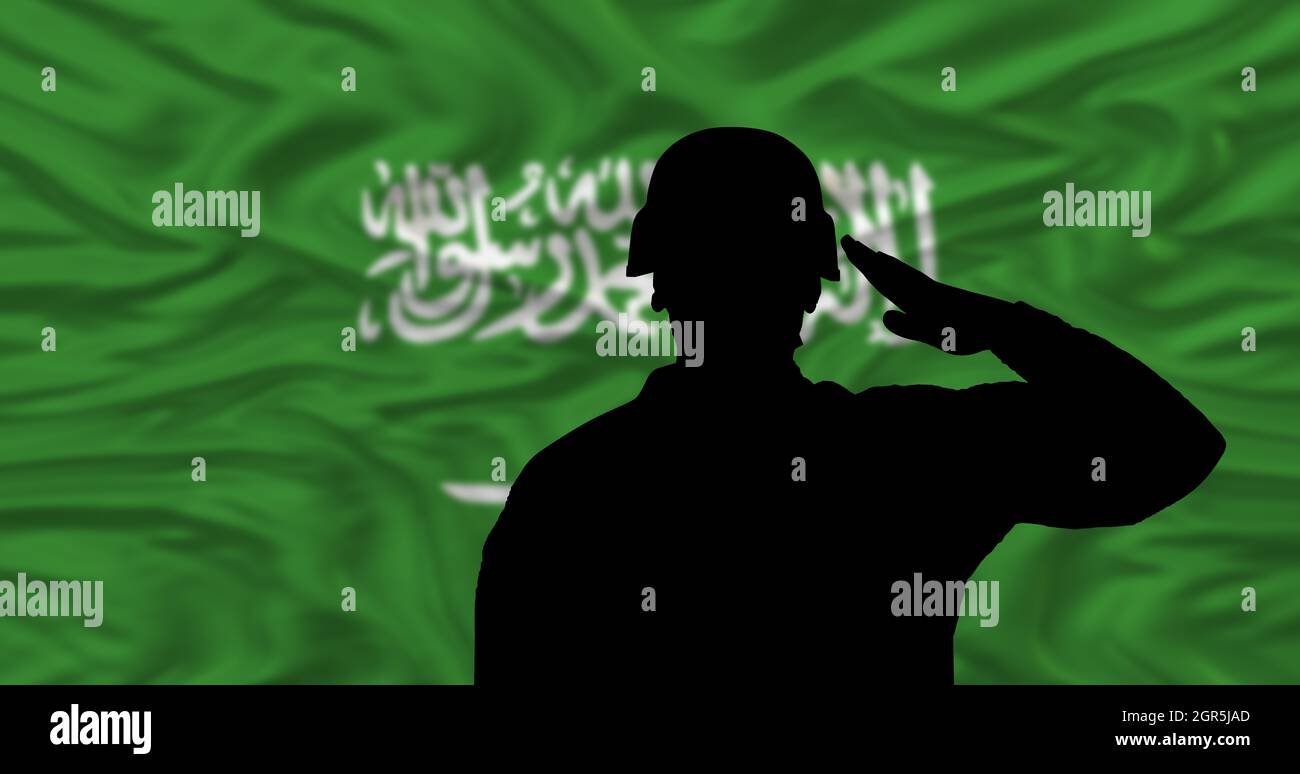 Saudi Arabia flag,military and justice concept Stock Photo - Alamy