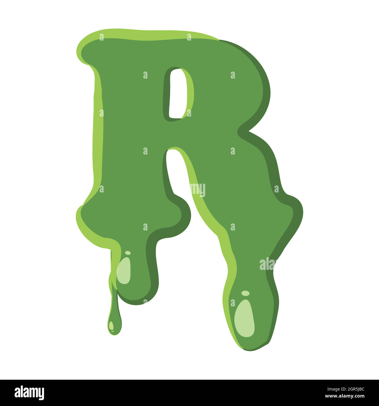 The Letter R In Green