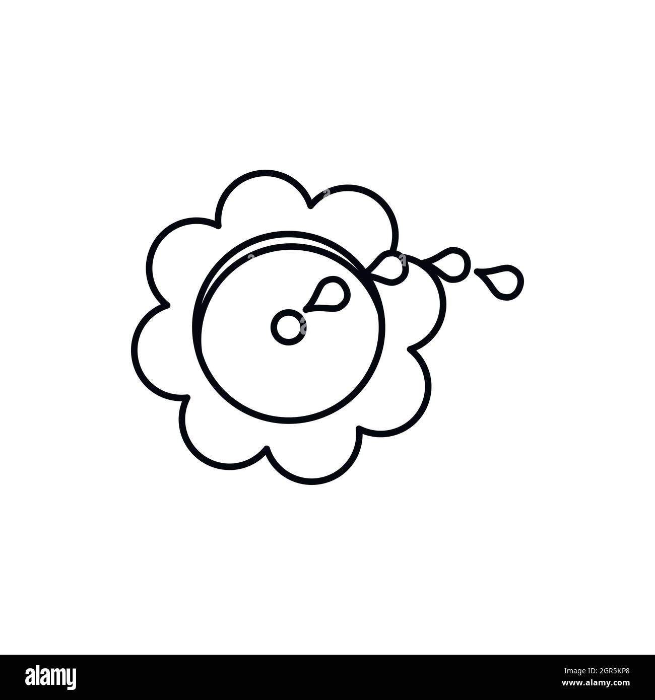 Flower icon outline style Cut Out Stock Images & Pictures - Alamy