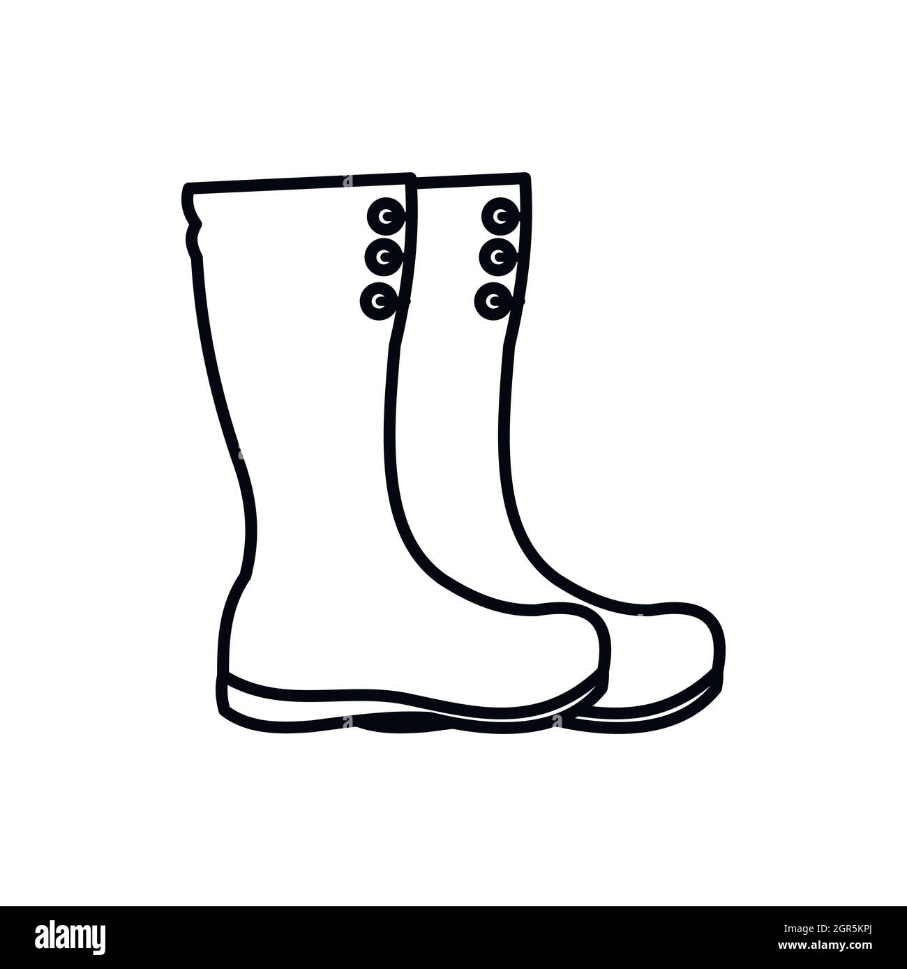 Rubber boot icon outline style hi-res stock photography and images - Alamy