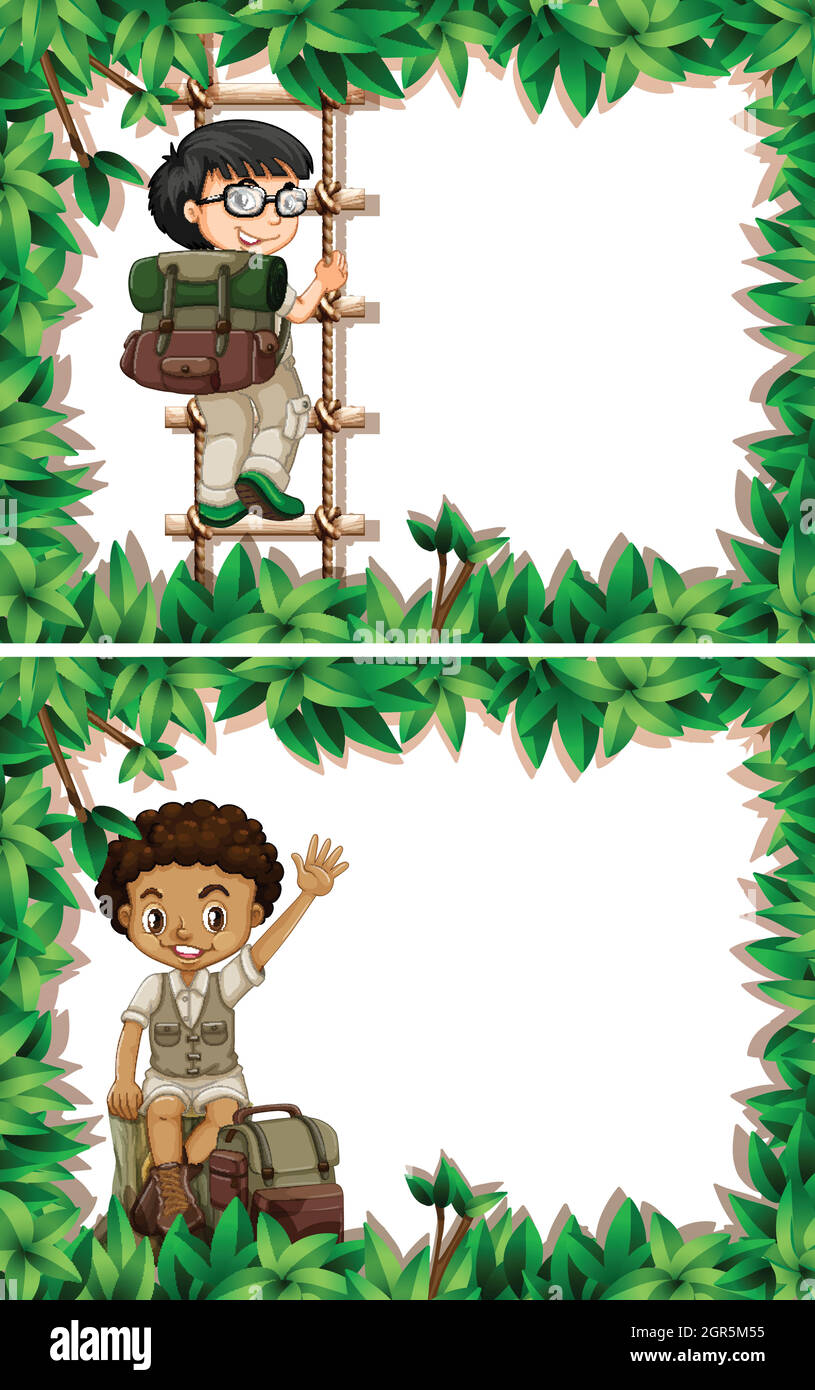 Set of boy scout frame Stock Vector Image & Art - Alamy