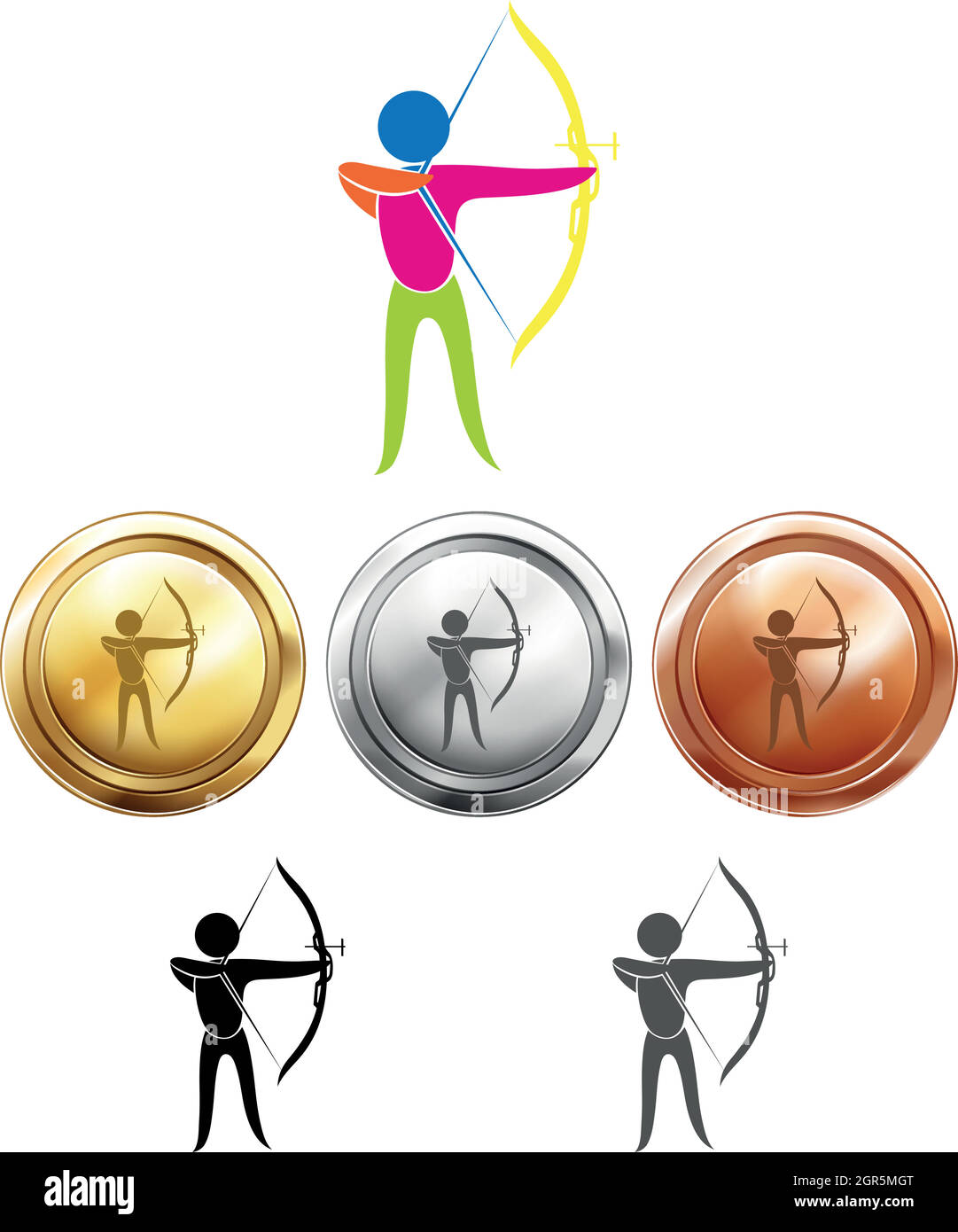 Medals on white Stock Vector Images - Alamy