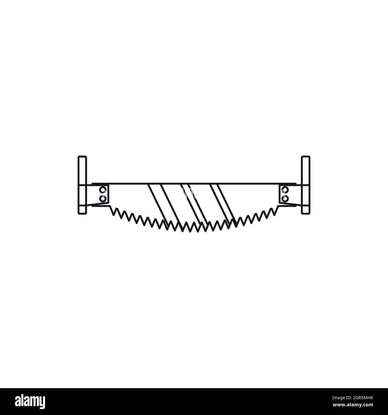 Two man saw illustration Cut Out Stock Images & Pictures - Alamy