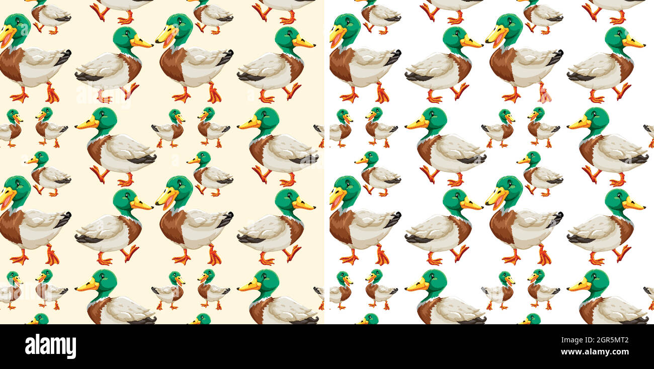 Seamless background design with ducks Stock Vector Image & Art - Alamy