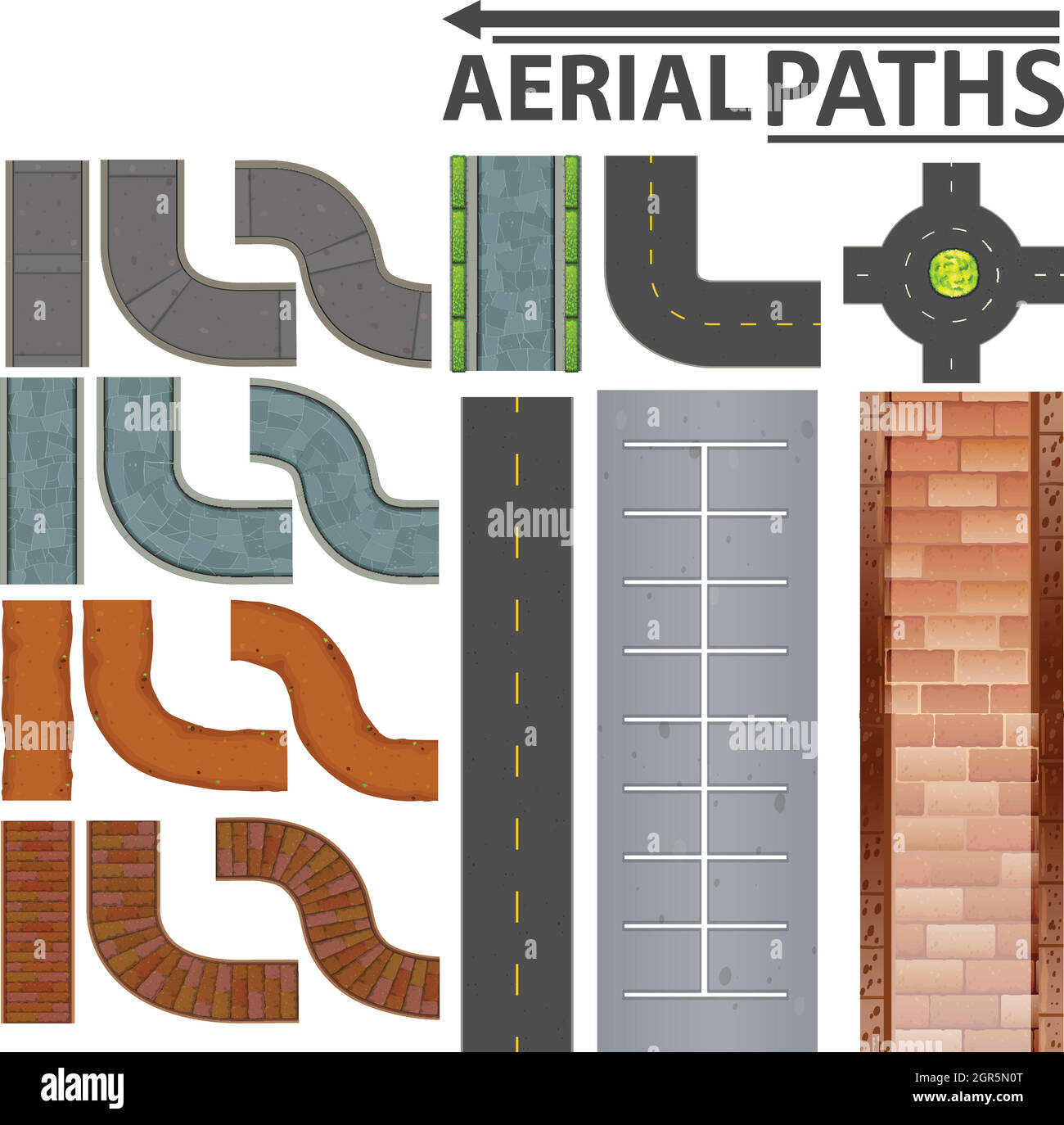 Aerial view town city Stock Vector Images - Alamy