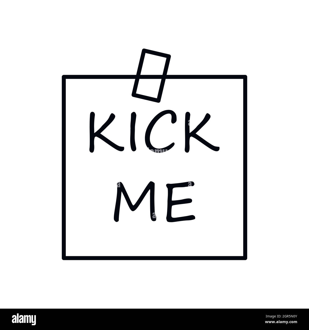 Kick me sticker icon, outline style Stock Vector Image & Art - Alamy