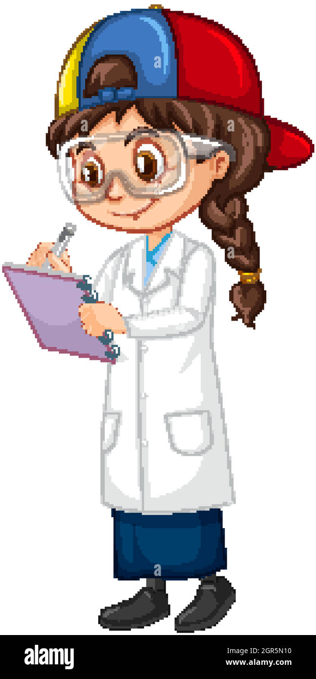 Girl writing note Stock Vector Images - Alamy