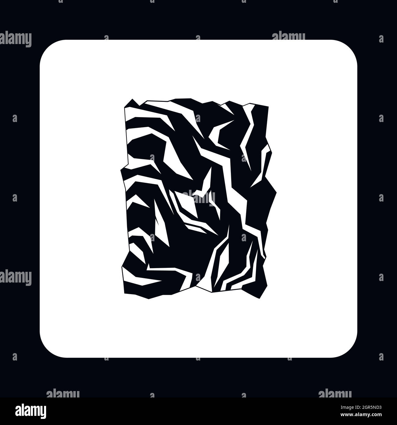 Crumpled paper icon, simple style Stock Vector Image & Art - Alamy