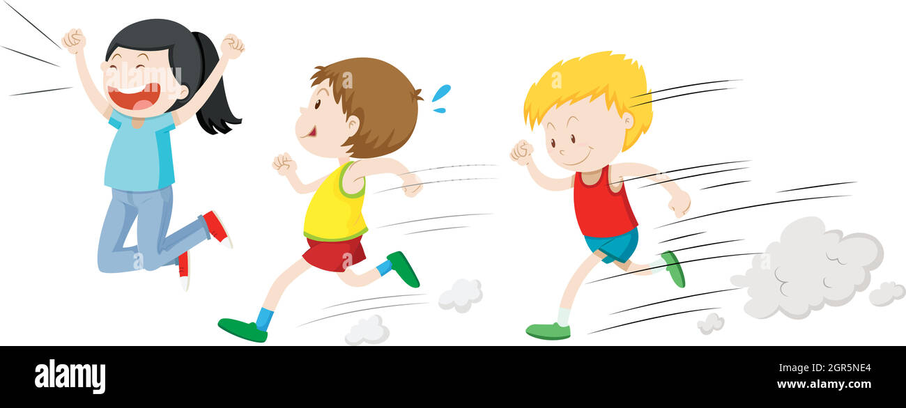 Two Girls Running Clipart