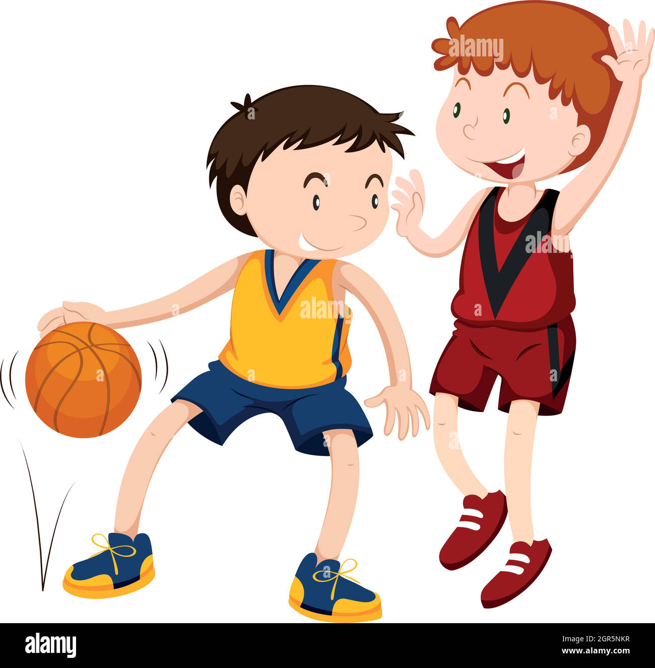 Two boys playing basketball Stock Vector Image & Art - Alamy