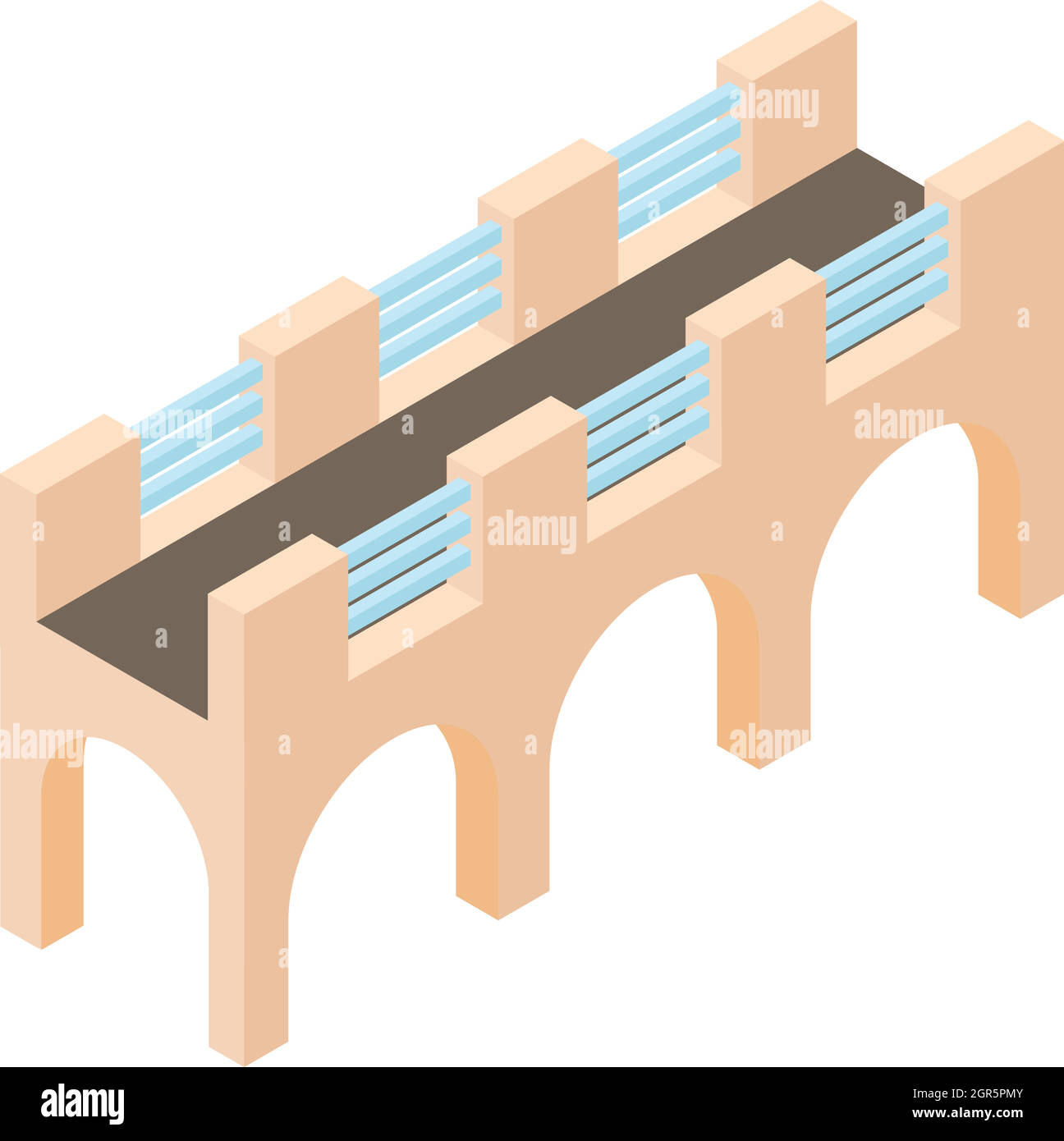 High bridge crossing Stock Vector Images - Alamy