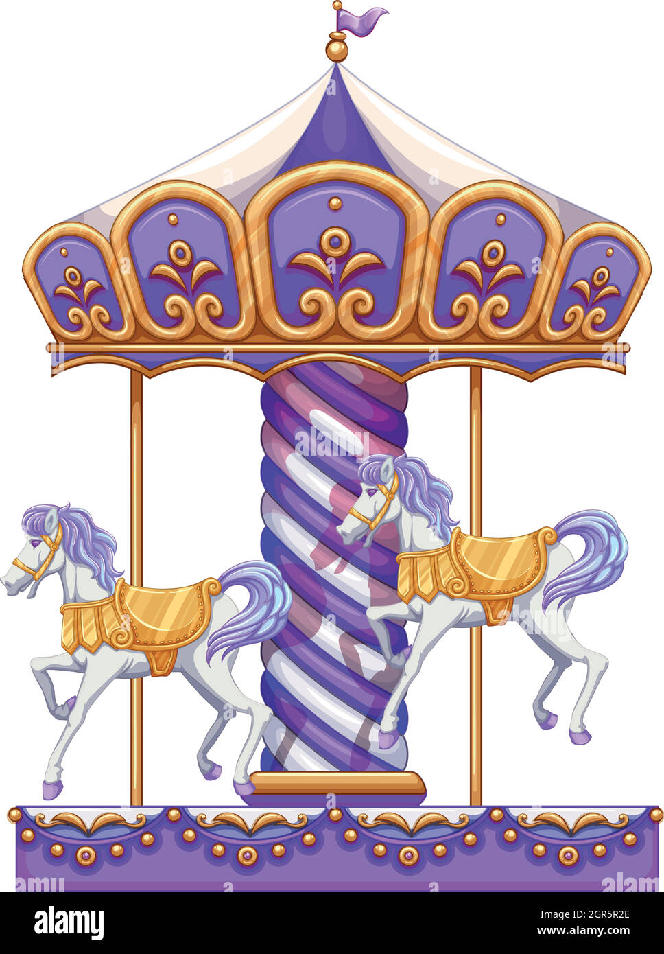A purple merry-go-round ride Stock Vector Image & Art - Alamy