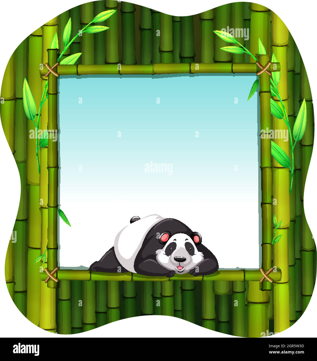 Bamboo frame and panda Stock Vector Image & Art - Alamy