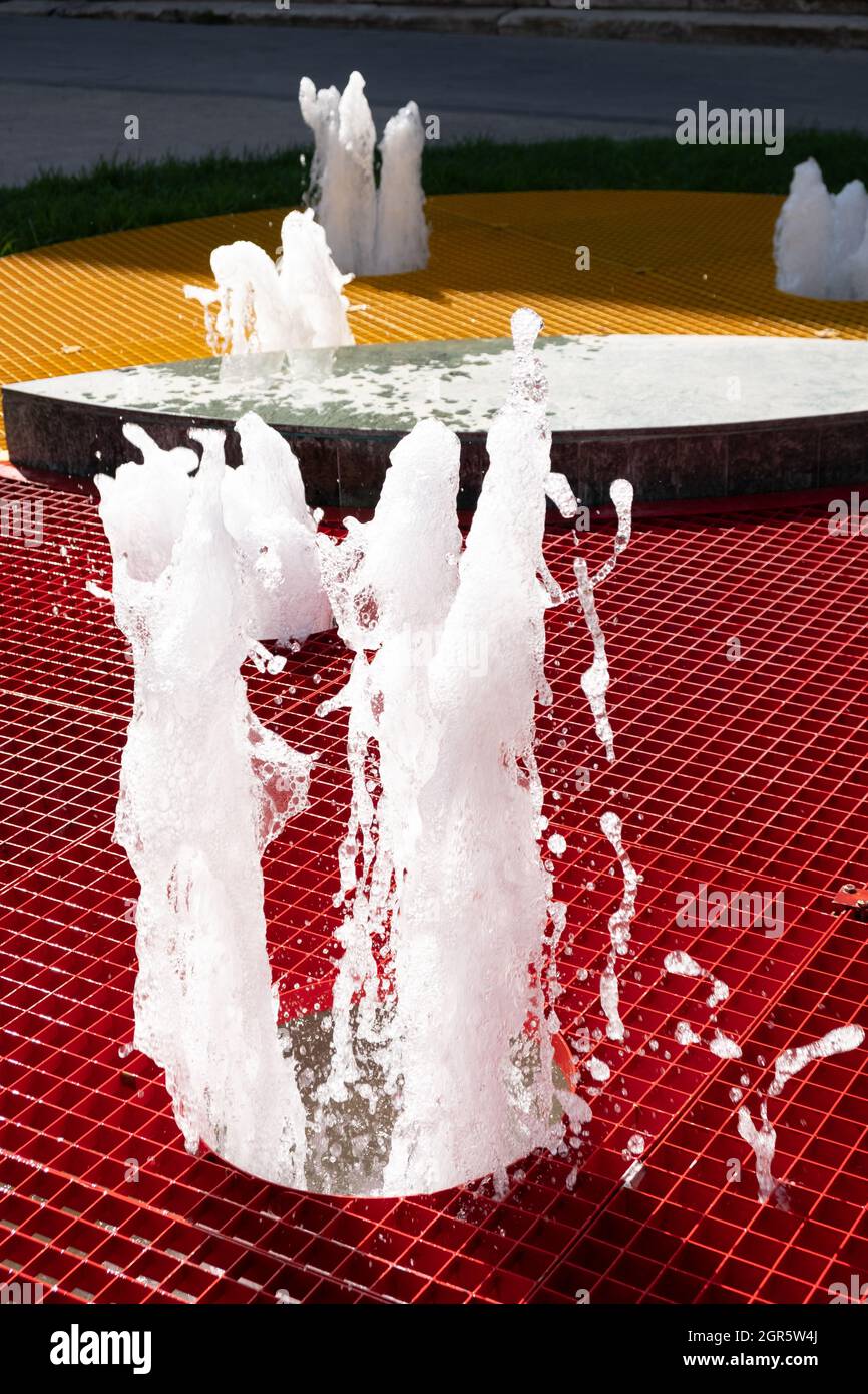 Children fun water splash during hi-res stock photography and images ...