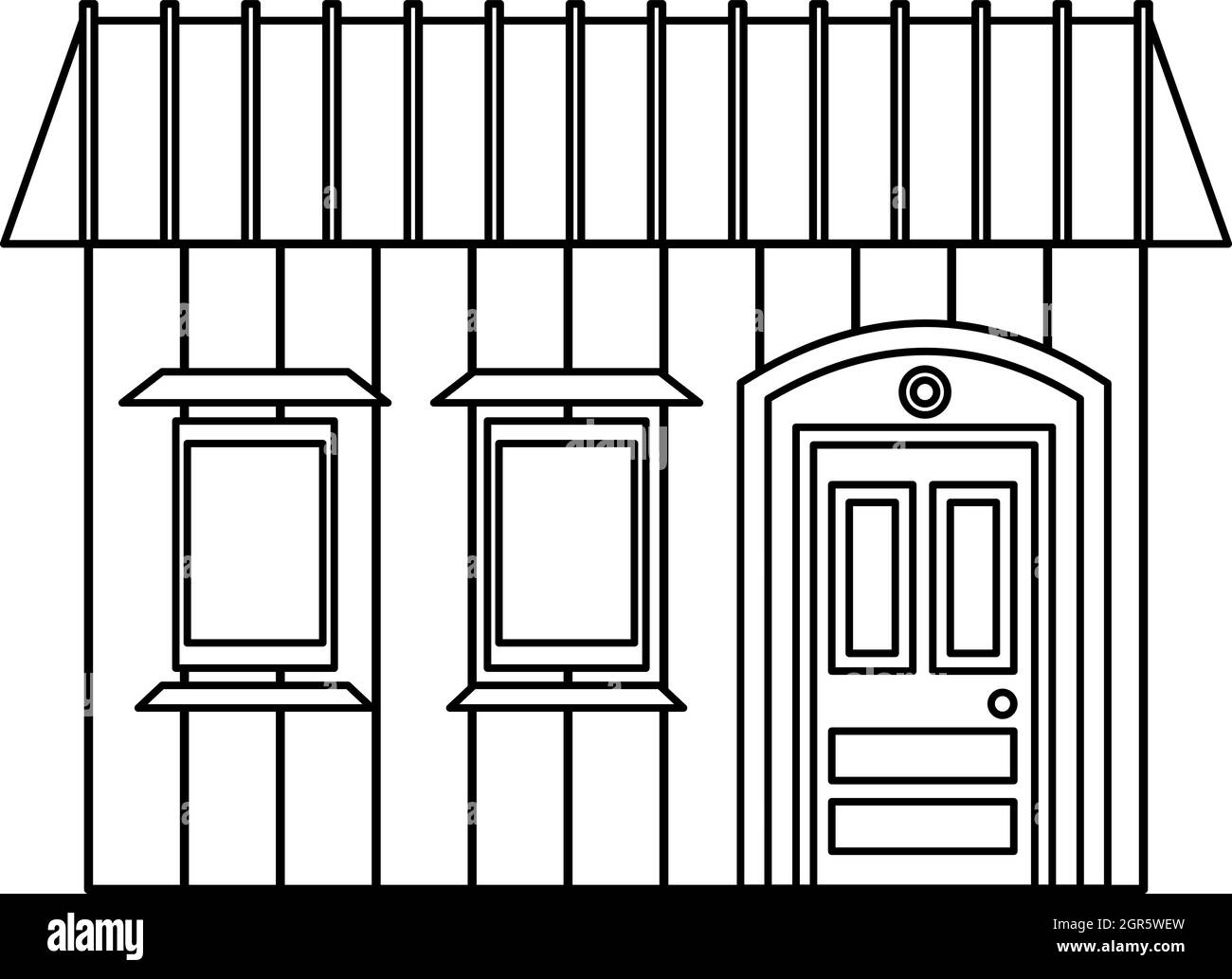 Building windows line style Stock Vector Images - Alamy