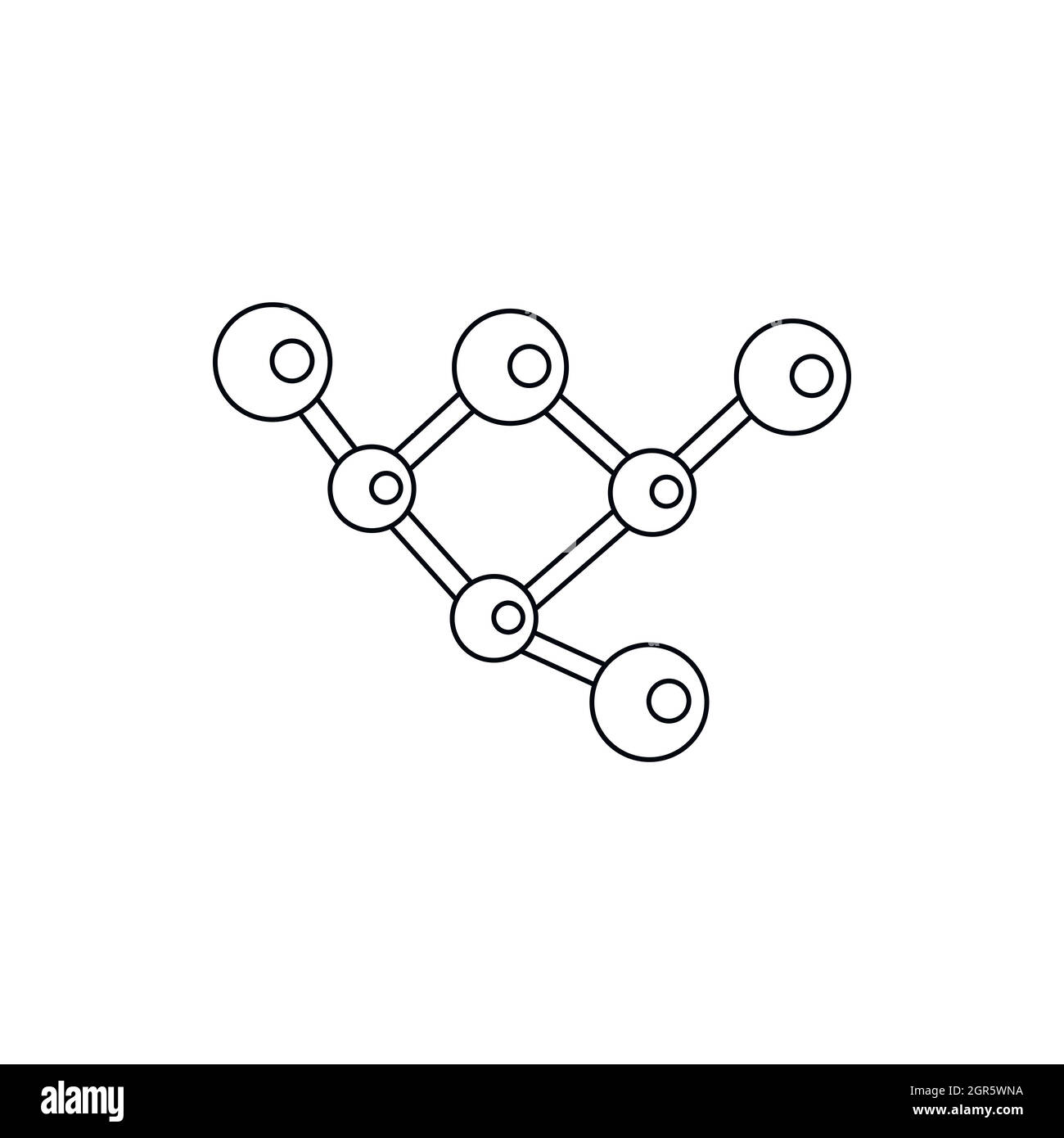 Molecular structure line icon Stock Vector Images - Alamy