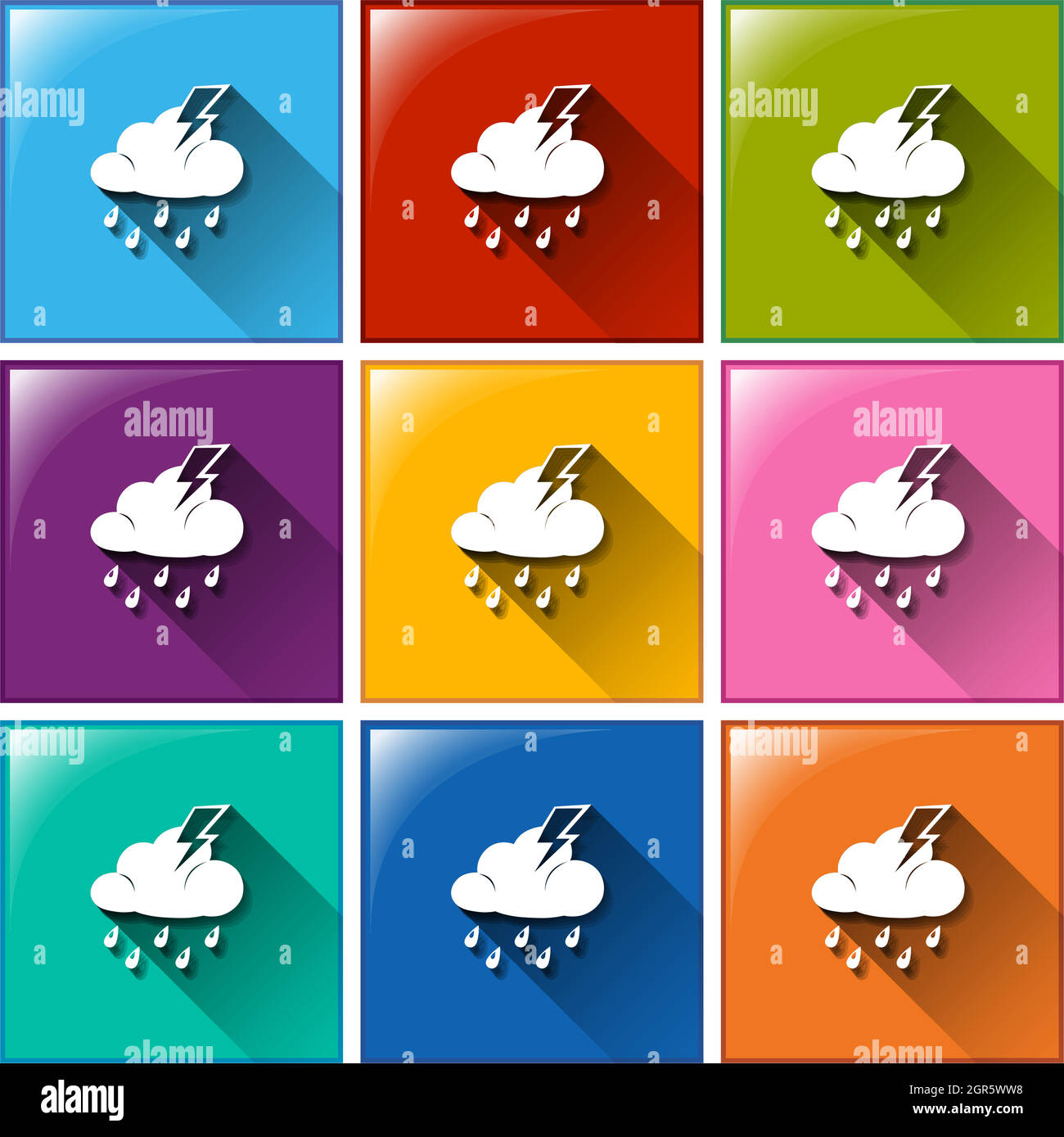 Weather forecast icons Stock Vector Image & Art - Alamy