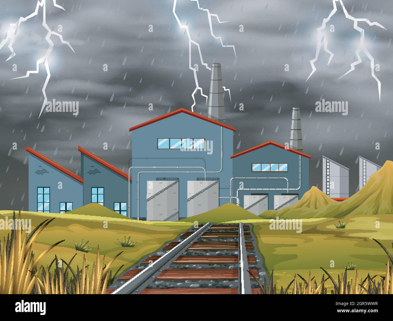 Rain tree strom Stock Vector Images - Alamy