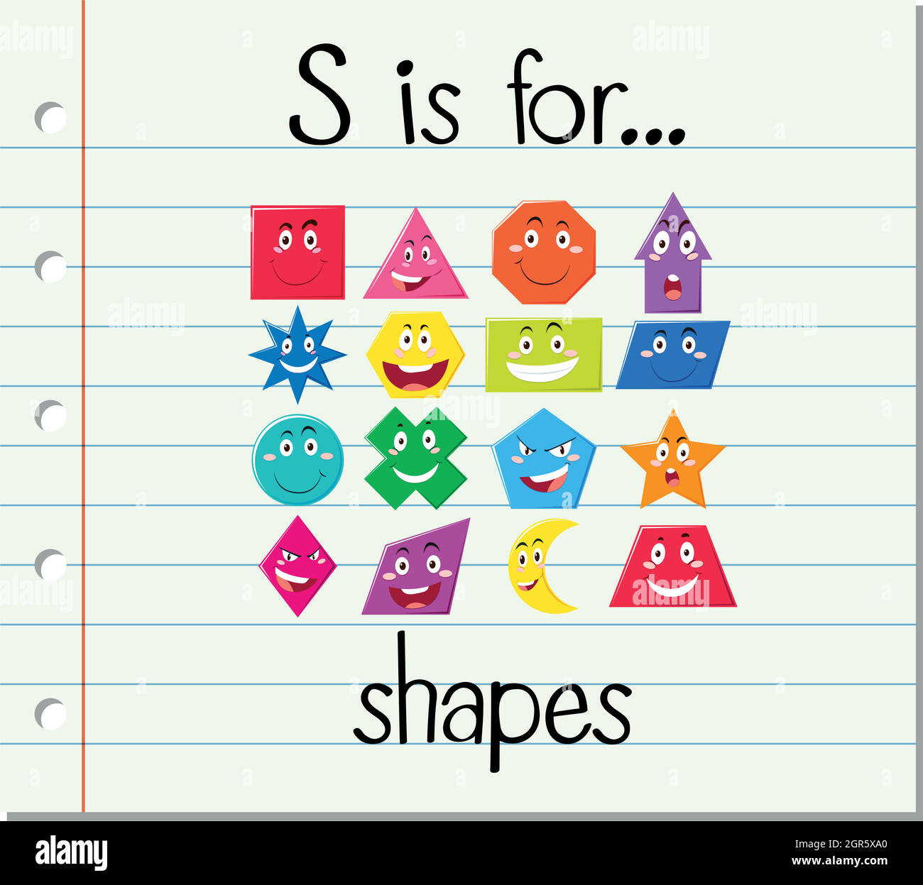 Flashcard letter S is for shapes Stock Vector Image & Art - Alamy