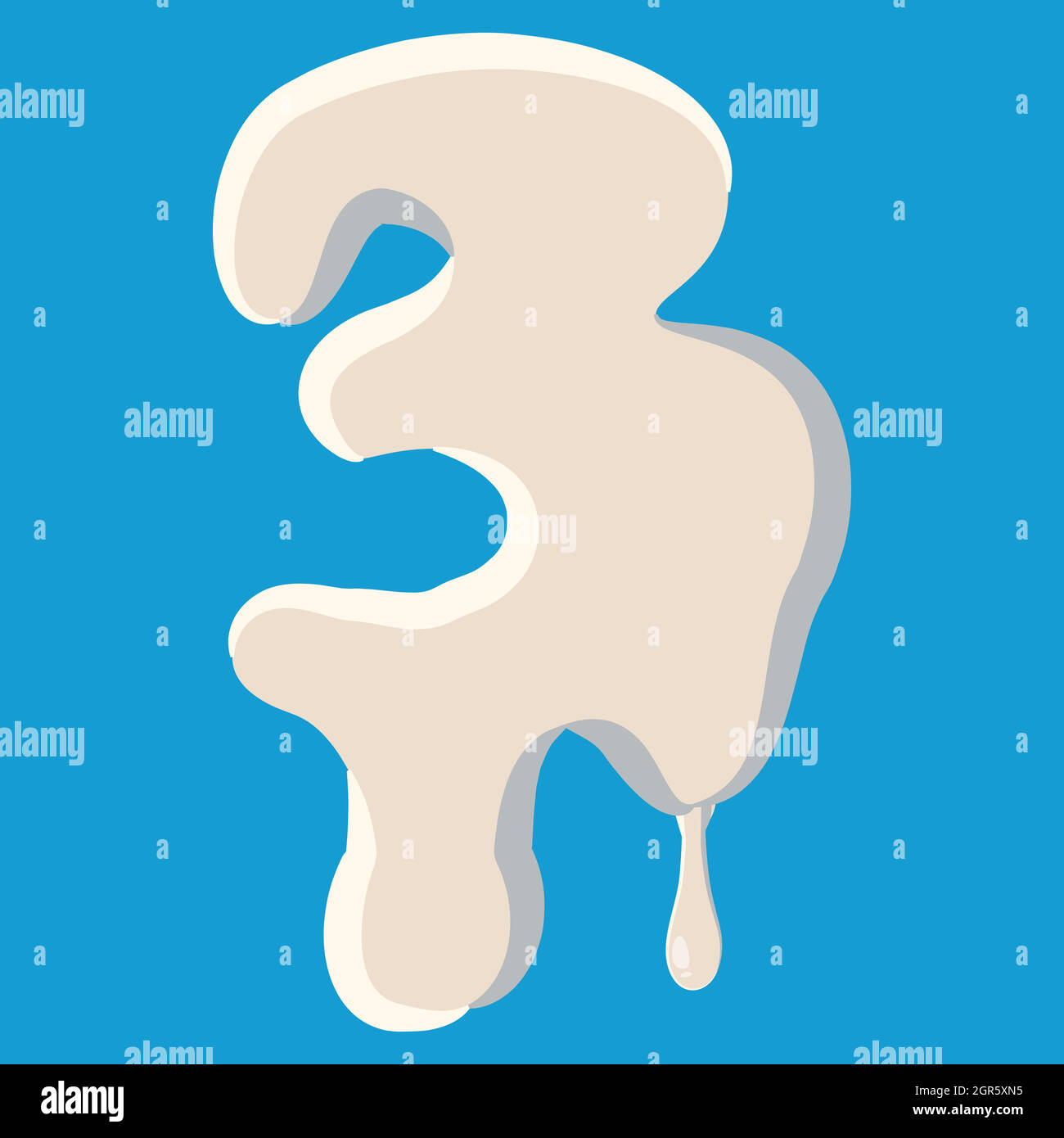 Number 3 white Stock Vector Images - Alamy