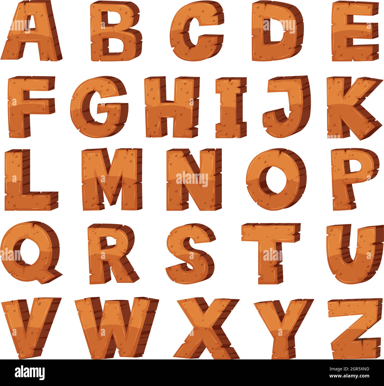 Font design for english alphabets with rock texture Stock Vector Image ...